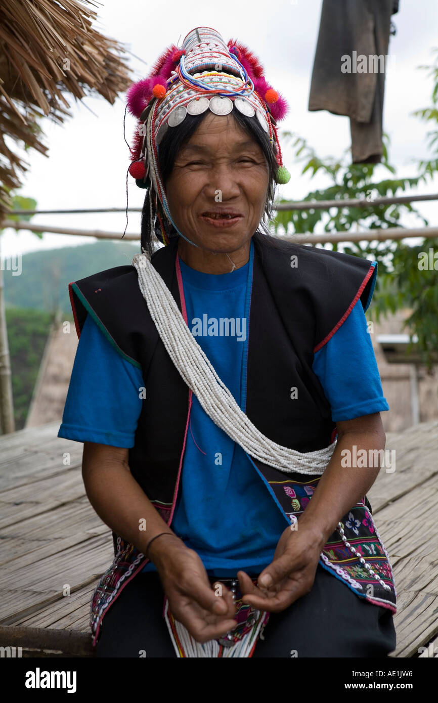 Akha people at North Thailand Stock Photo - Alamy