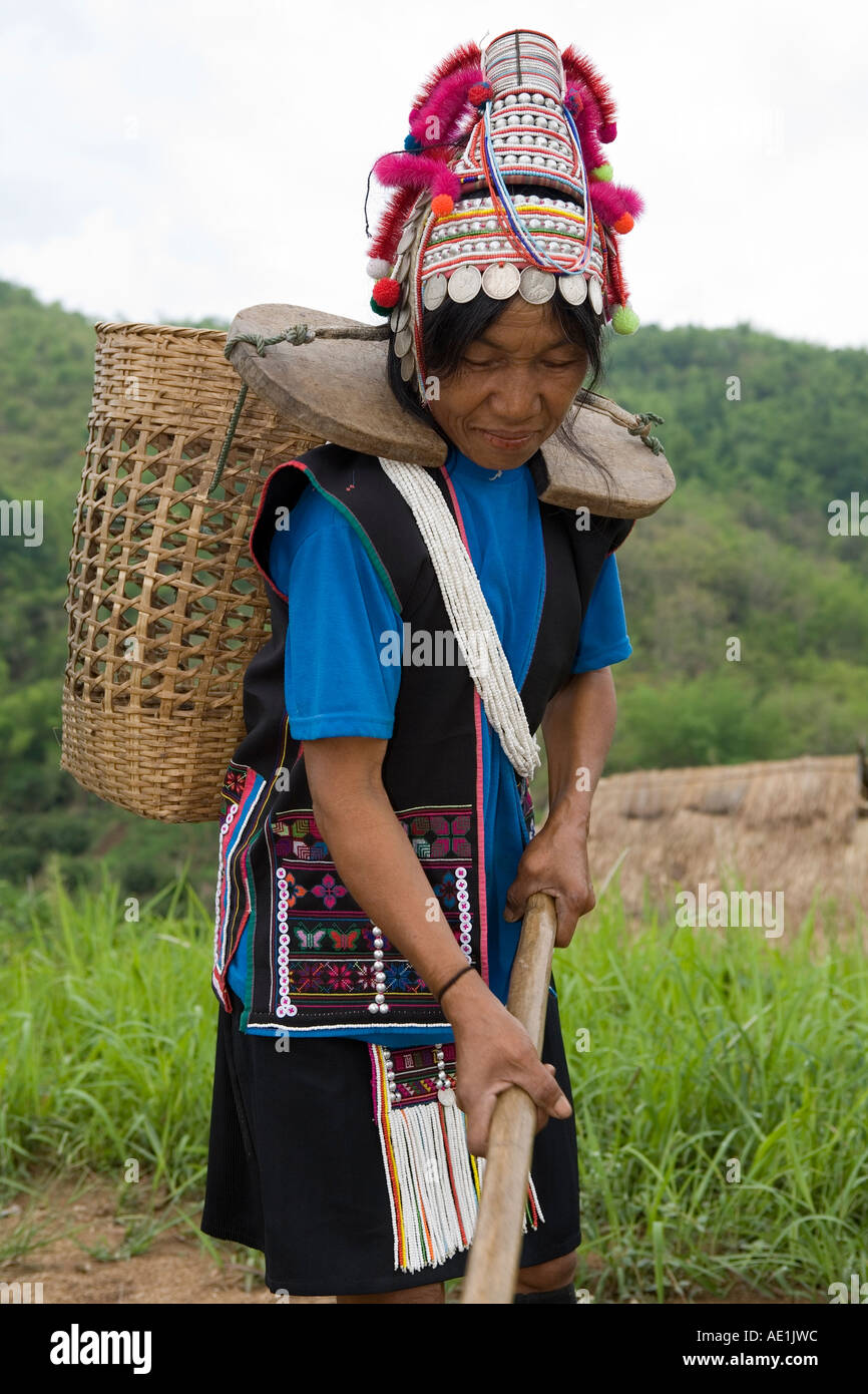 Akha people at North Thailand Stock Photo - Alamy