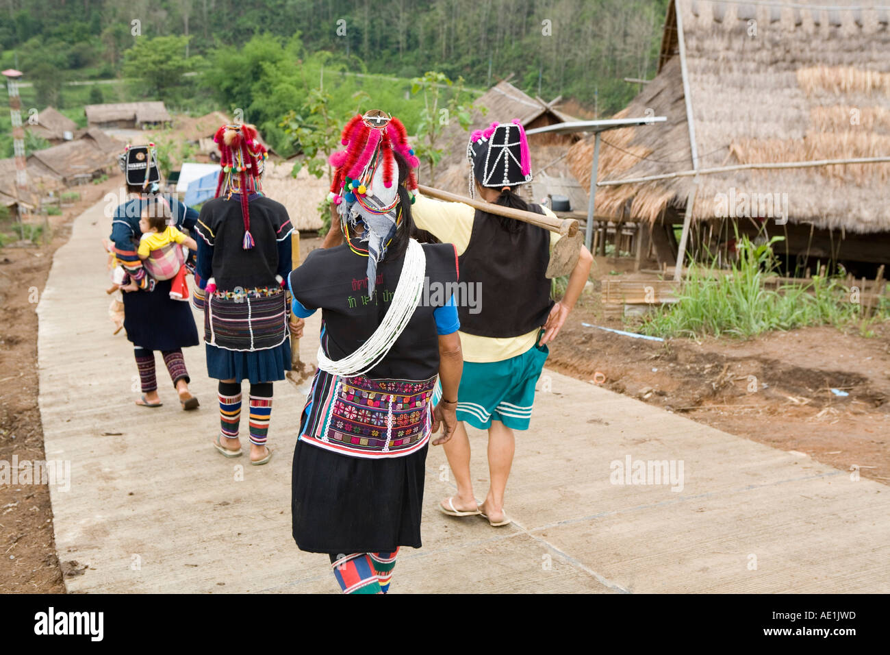 Akha people at North Thailand Stock Photo - Alamy