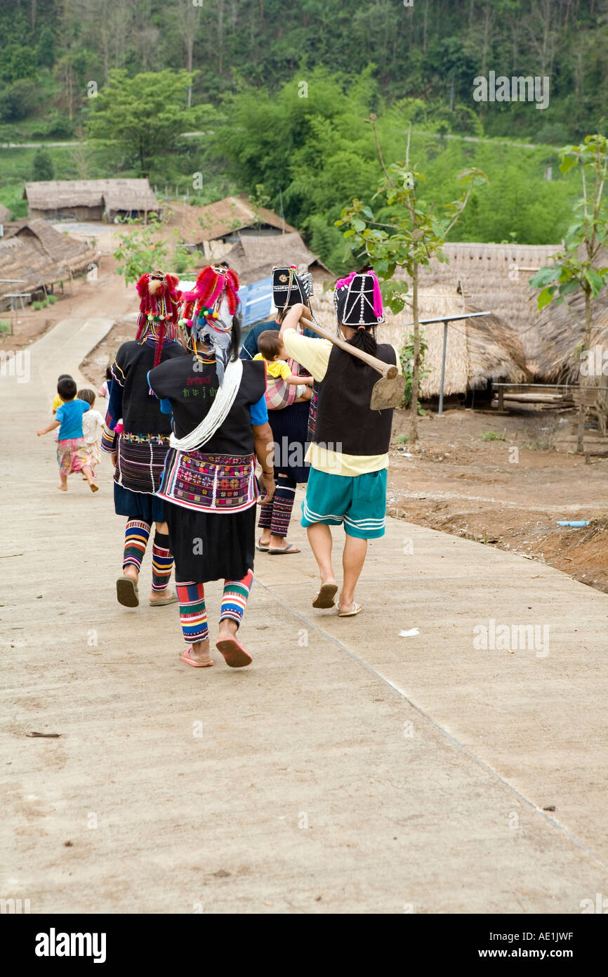 Akha people at North Thailand Stock Photo - Alamy