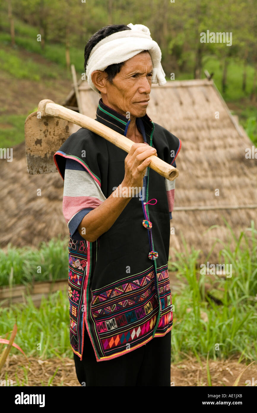 Akha man at North Thailand Stock Photo - Alamy