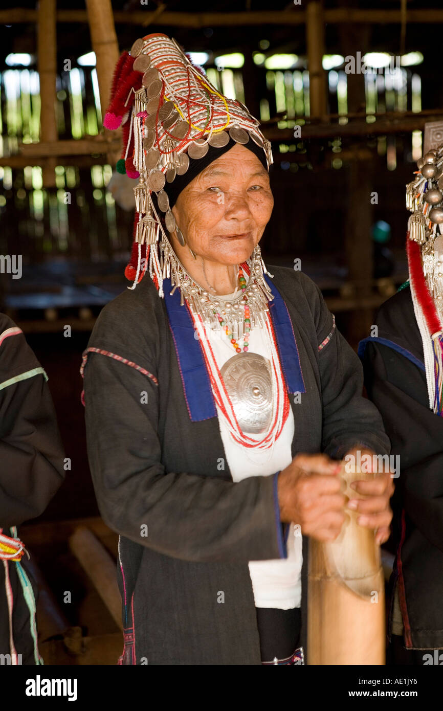 Akha people at North Thailand Stock Photo - Alamy