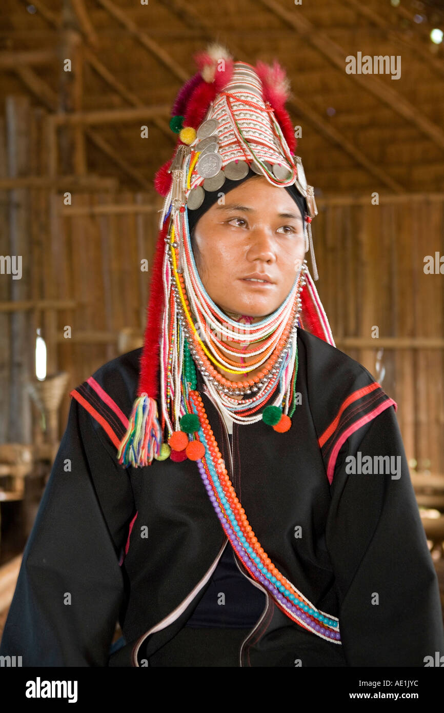 Akha people at North Thailand Stock Photo - Alamy