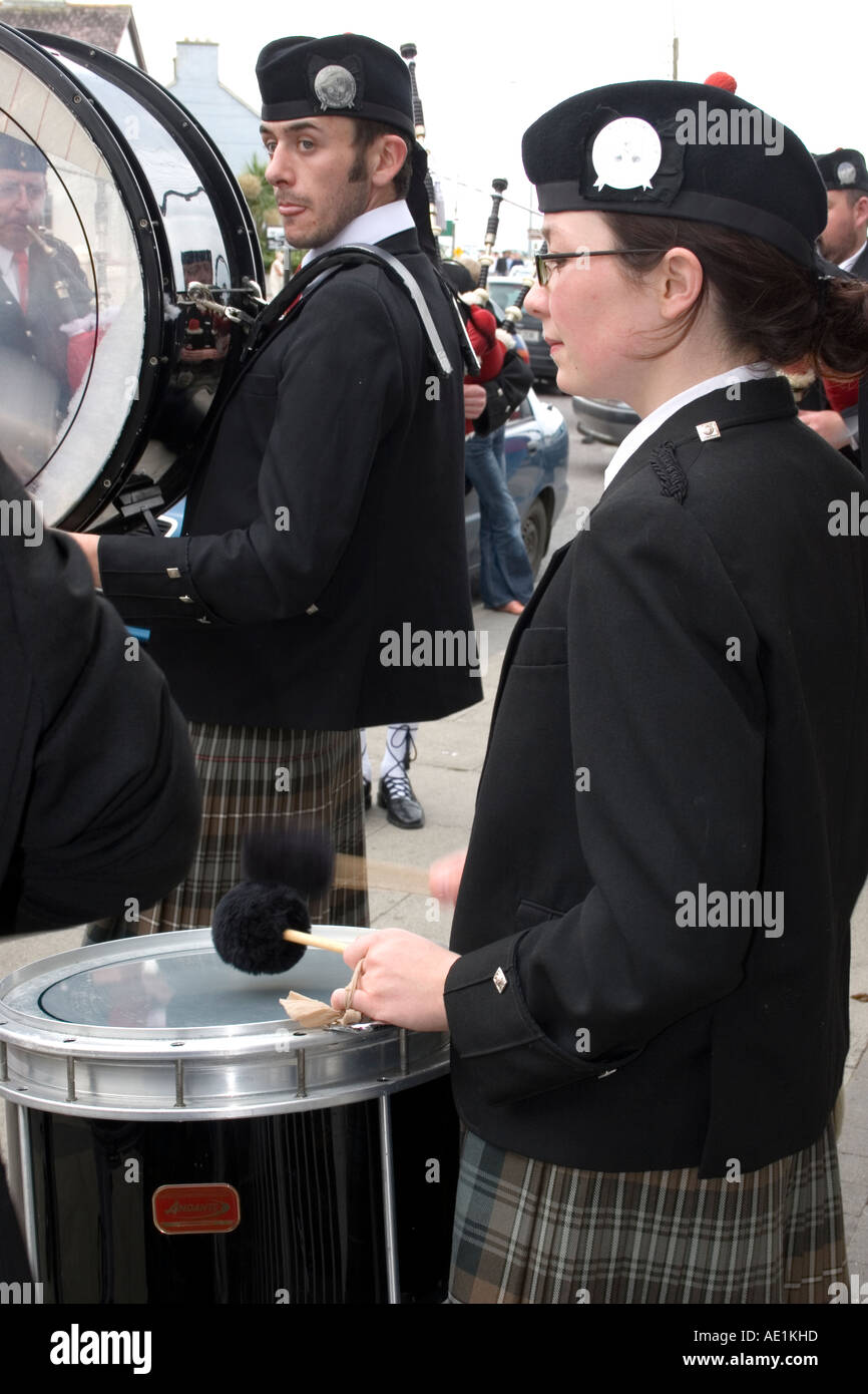 Irish Pipe and Drum Band, County Limerick Stock Photo - Alamy