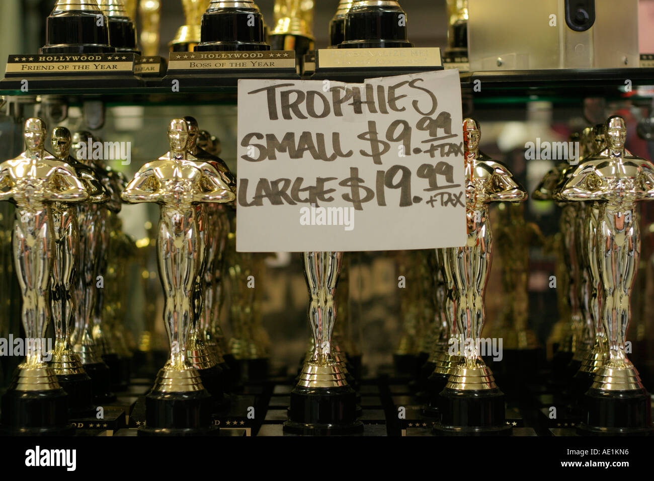 Academy Awards Trophies Hollywood Blvd Hollywood California USA Stock ...