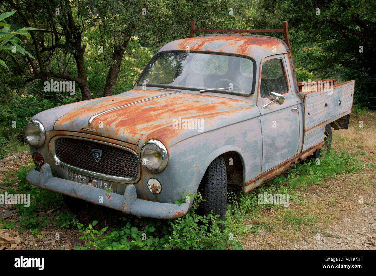 Old rusty French car. Peugeot 403 Stock Photo - Alamy