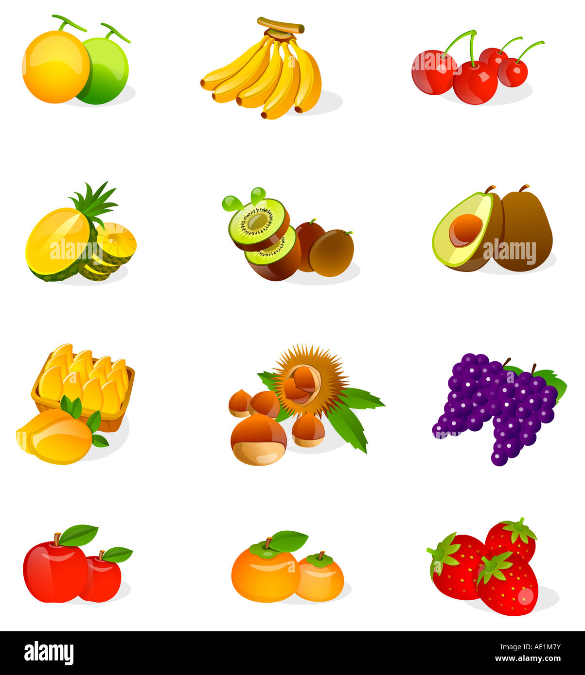 Different types of fruits Stock Photo - Alamy