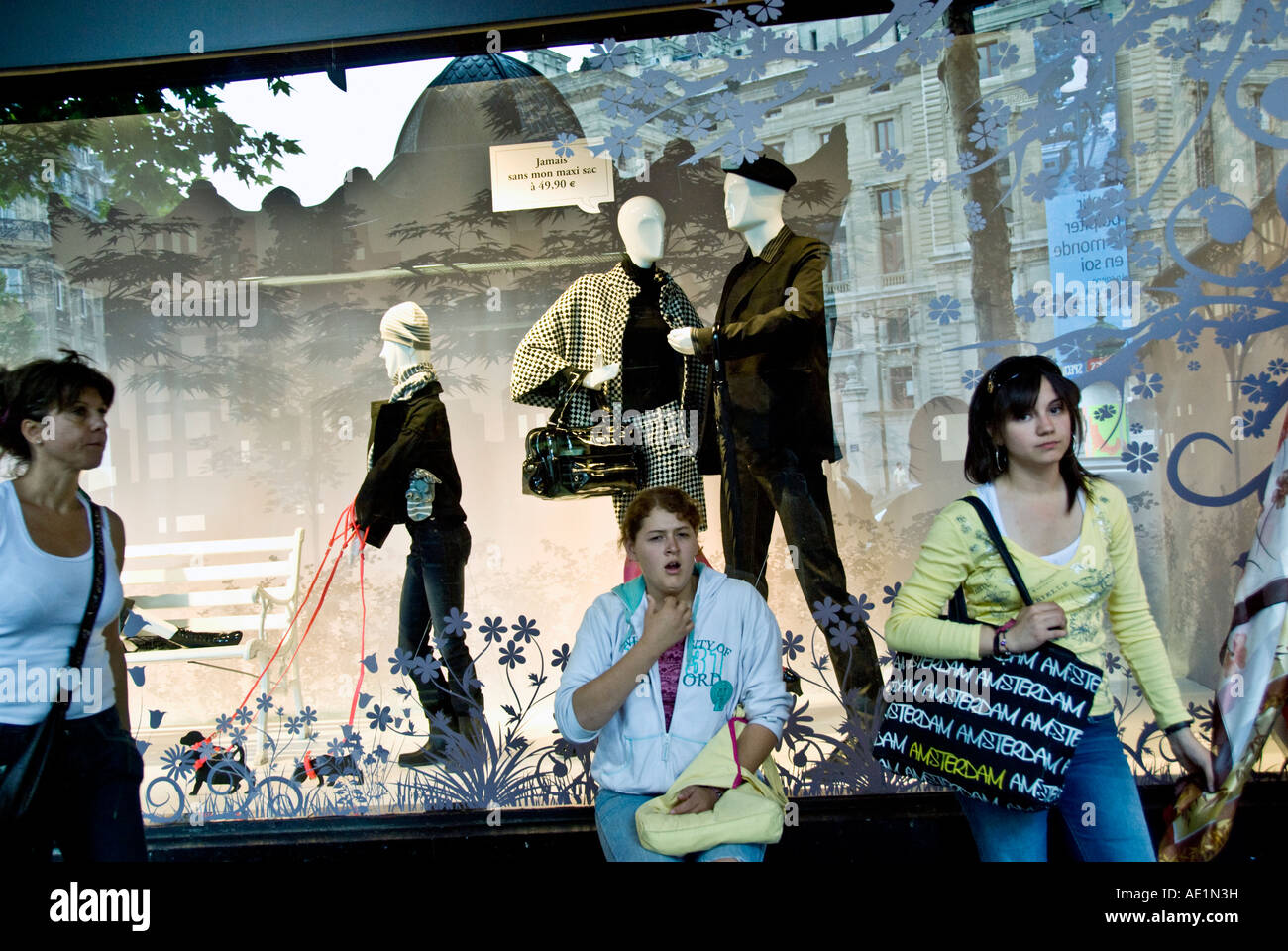 Paris France, Shopping "Galeries lafayette" Department Store Window ...
