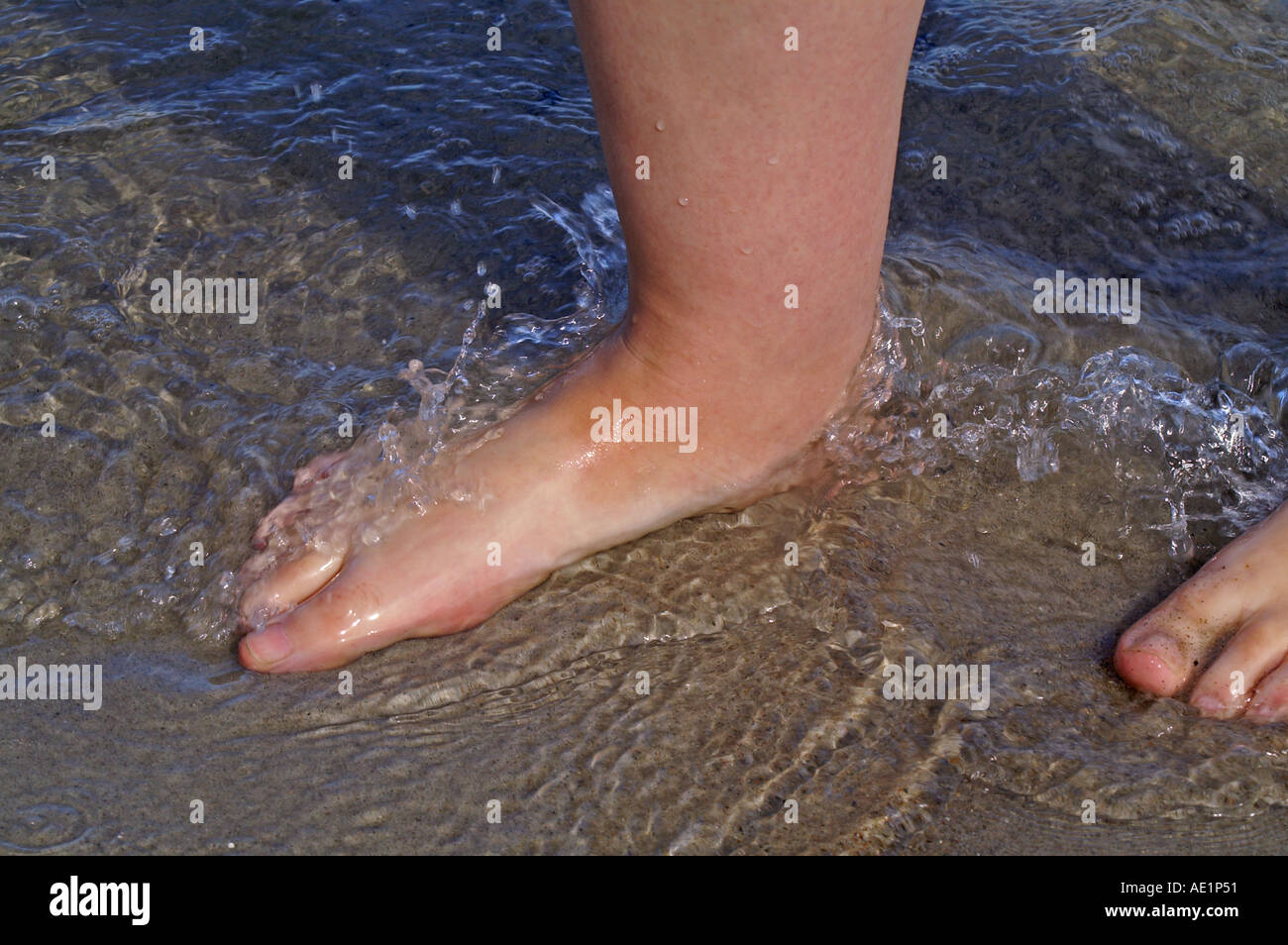 feets in water Stock Photo - Alamy