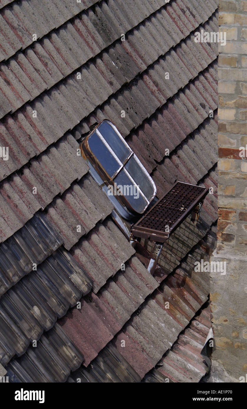 little old skylight in roof Stock Photo - Alamy