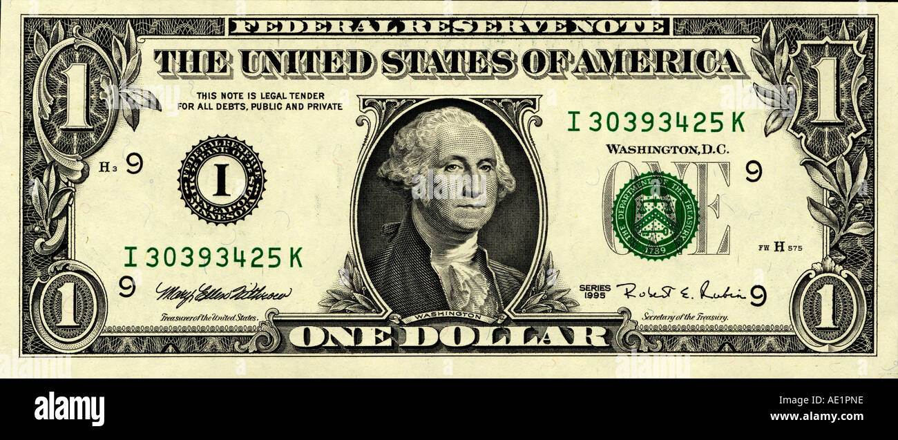 front of a one dollar bill Stock Photo - Alamy