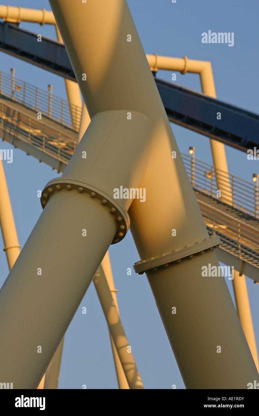 Steel Support Pipes for Roller Coaster Stock Photo - Alamy