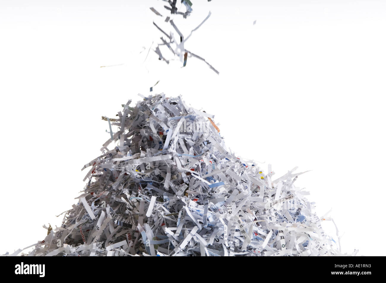 a pile of shredded document material in business office Stock Photo - Alamy