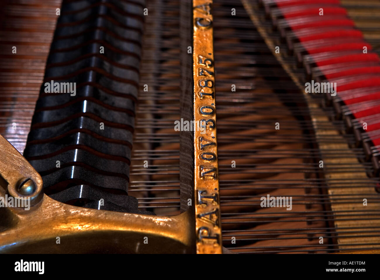 Internal View of the Interior of a Grand Piano Stock Photo - Alamy
