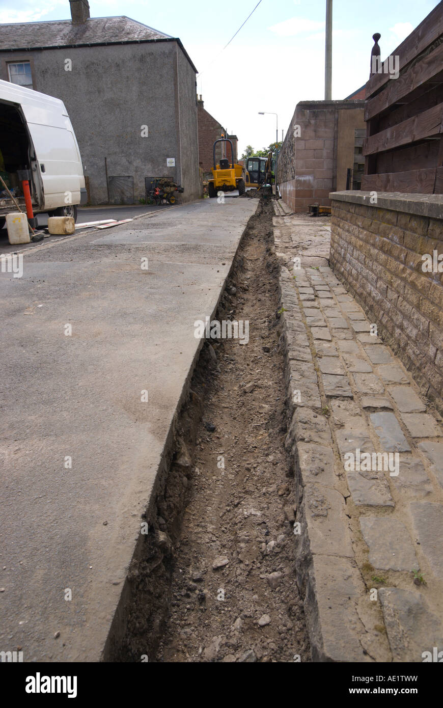 Trench in road hi-res stock photography and images - Alamy