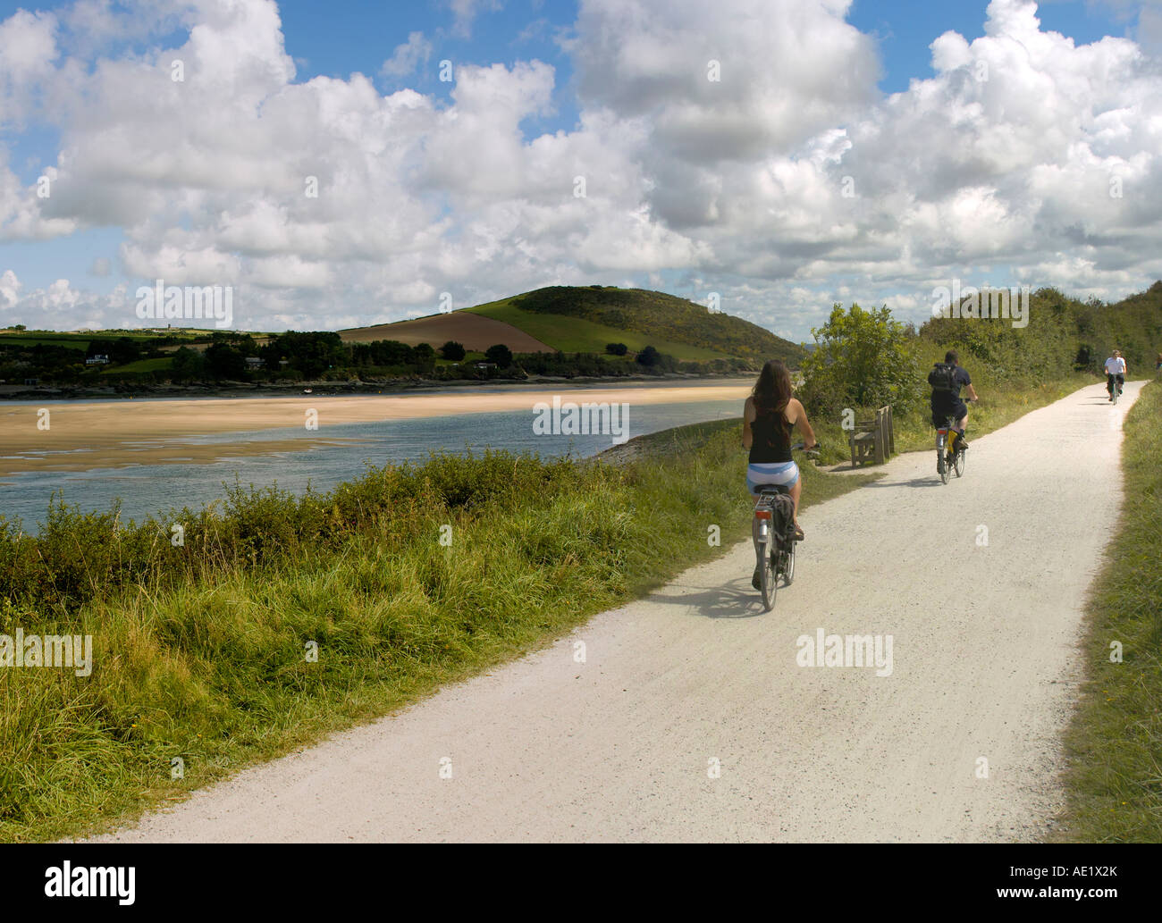 the camel trail cycleway and footpath along disused railway line the ...