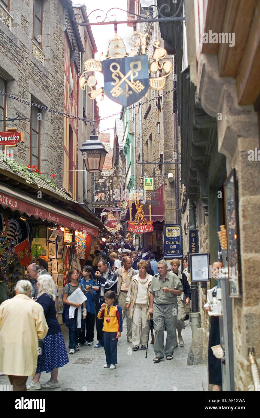 Main street mont st michel mont saint michel hi-res stock photography ...
