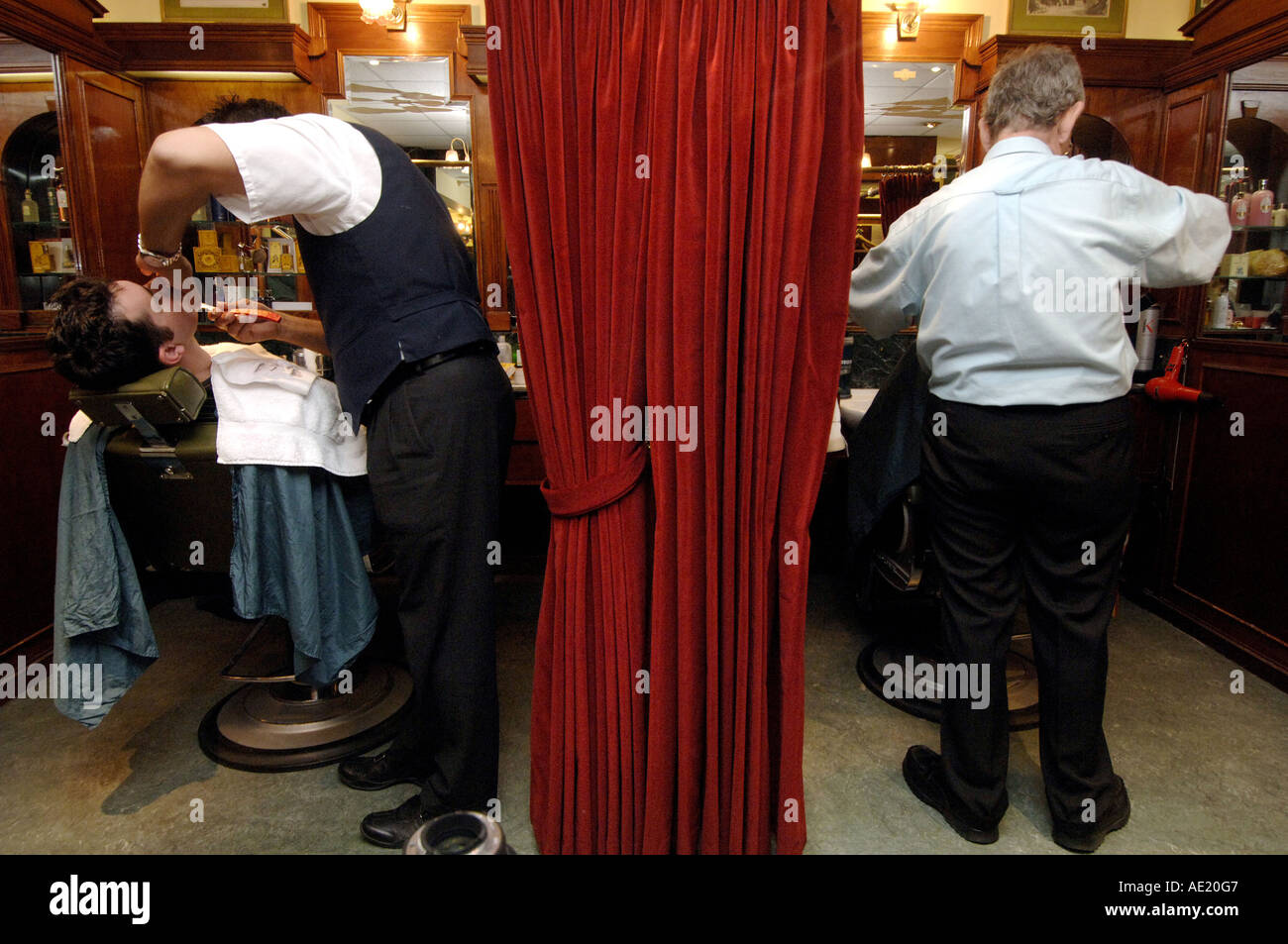 Geo F Trumpers barbershop, Mayfair, London, UK Stock Photo - Alamy