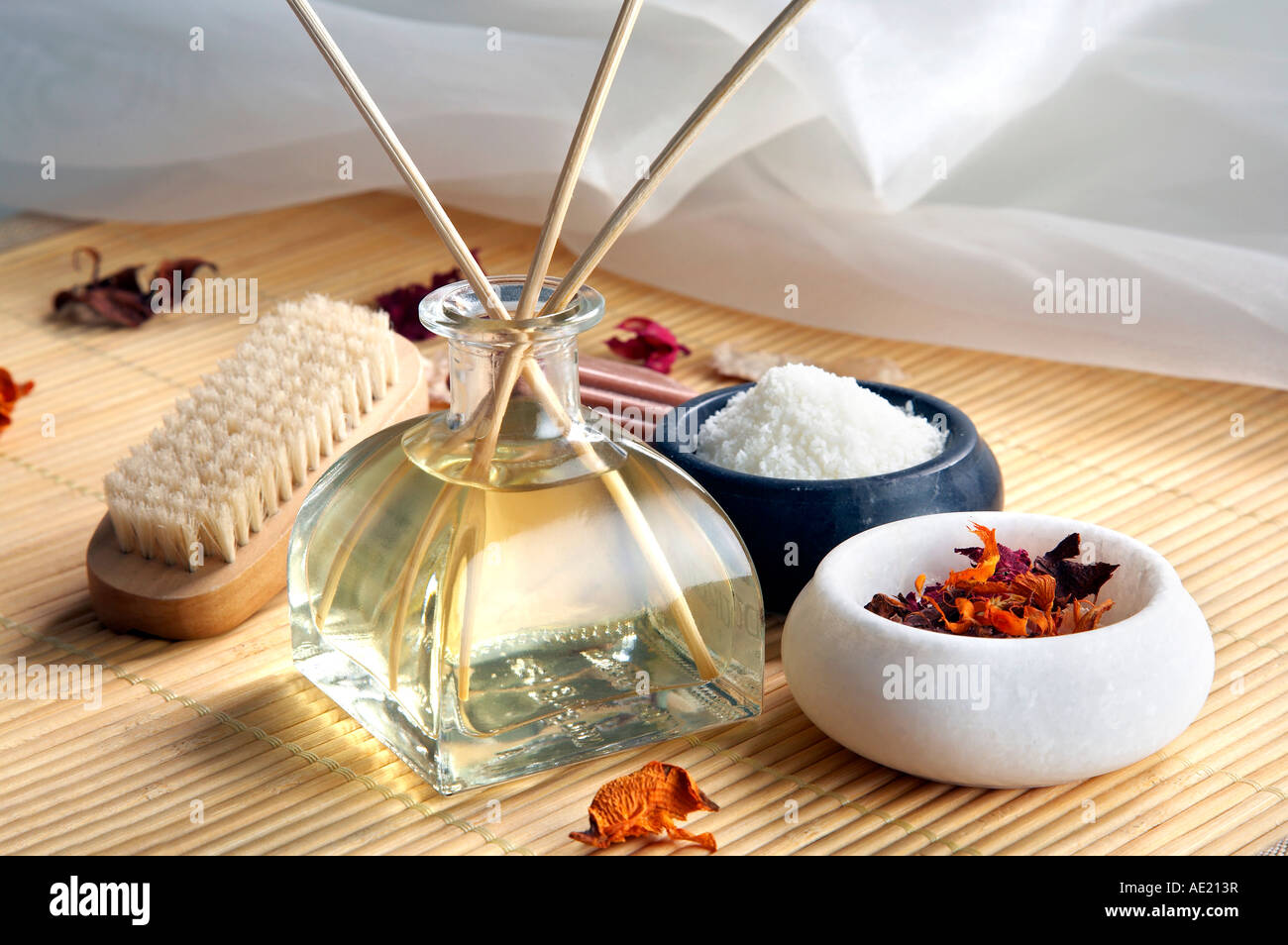 Aromatic sticks and bath salts Stock Photo - Alamy
