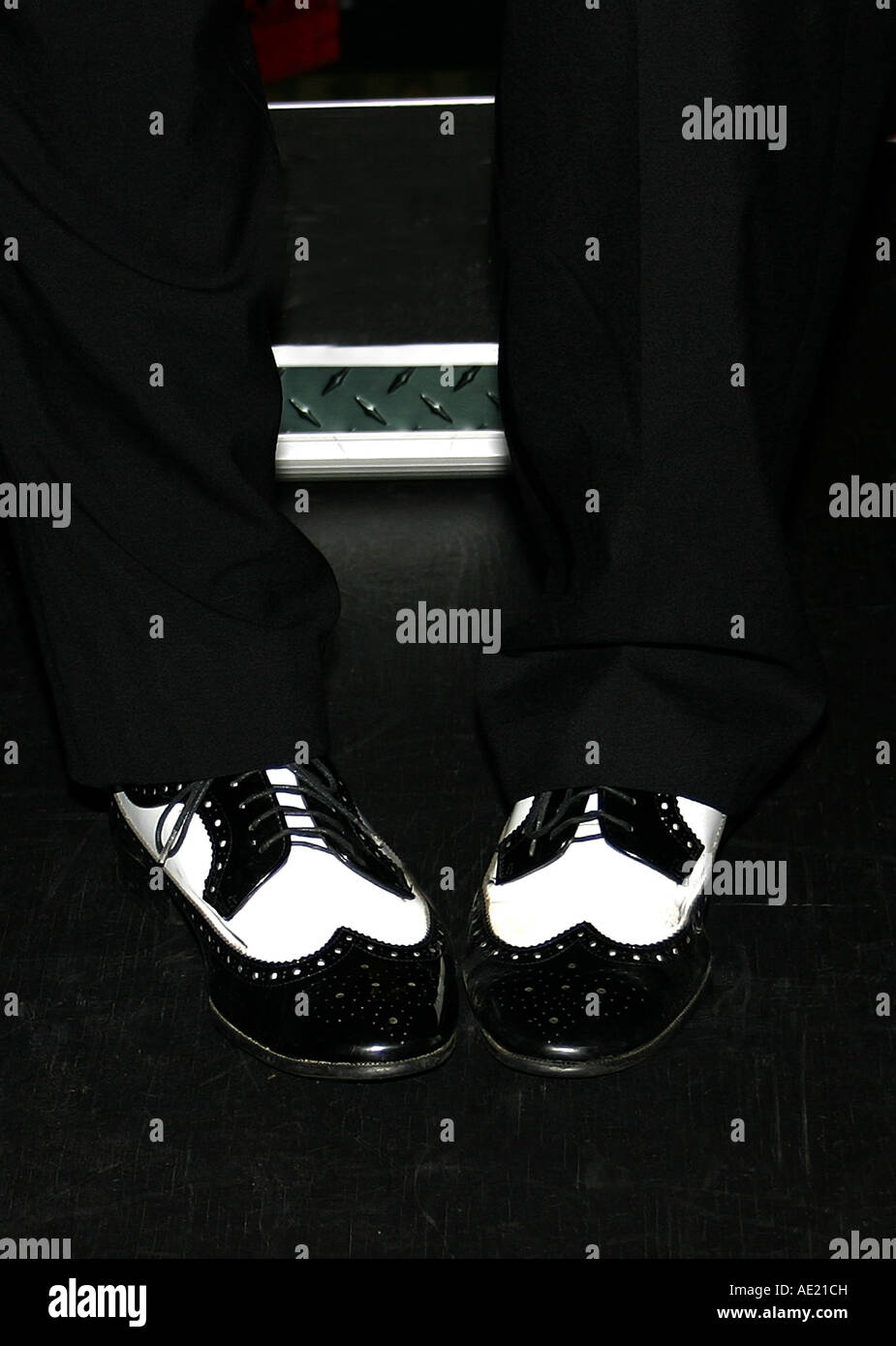 Black and White Wing Tip Shoes Stock Photo - Alamy