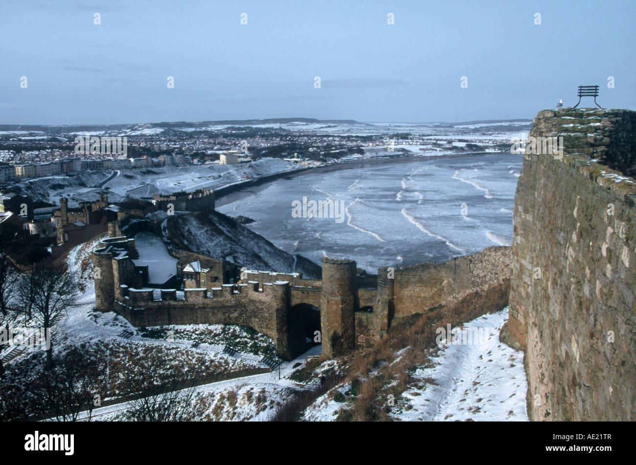 Castle in winter Stock Photo - Alamy