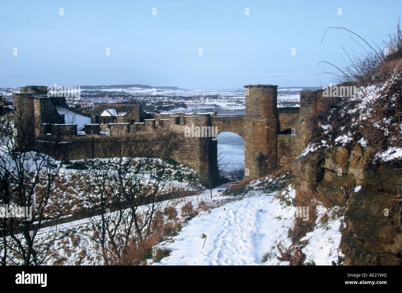 Scarborough Castle Medieval Royal Fortress High Resolution Stock ...