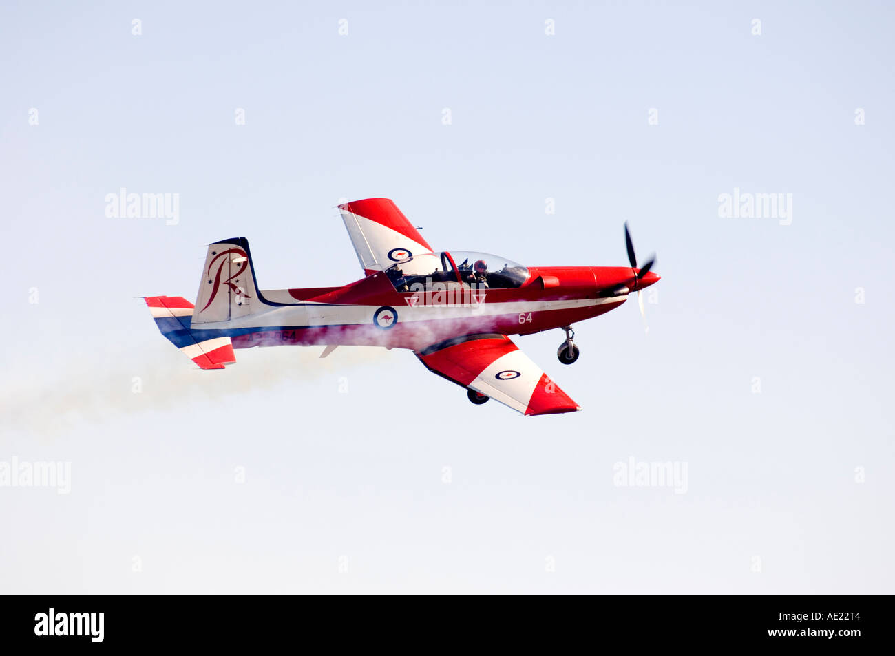 A single Roulette from the Royal Australian Air Force Roulettes flying ...