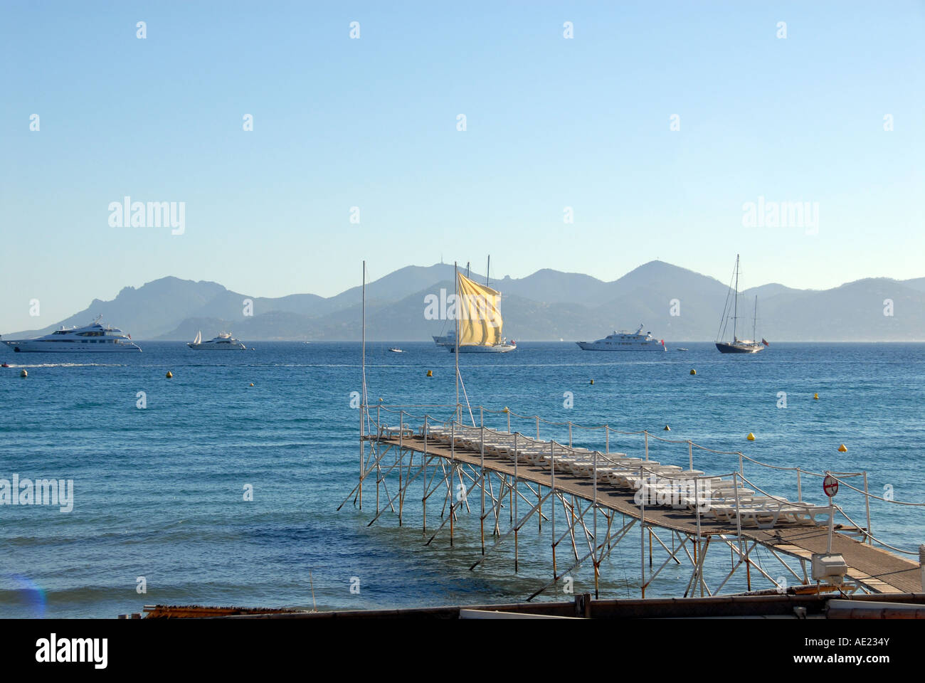 Pier at Cannes, France Stock Photo - Alamy