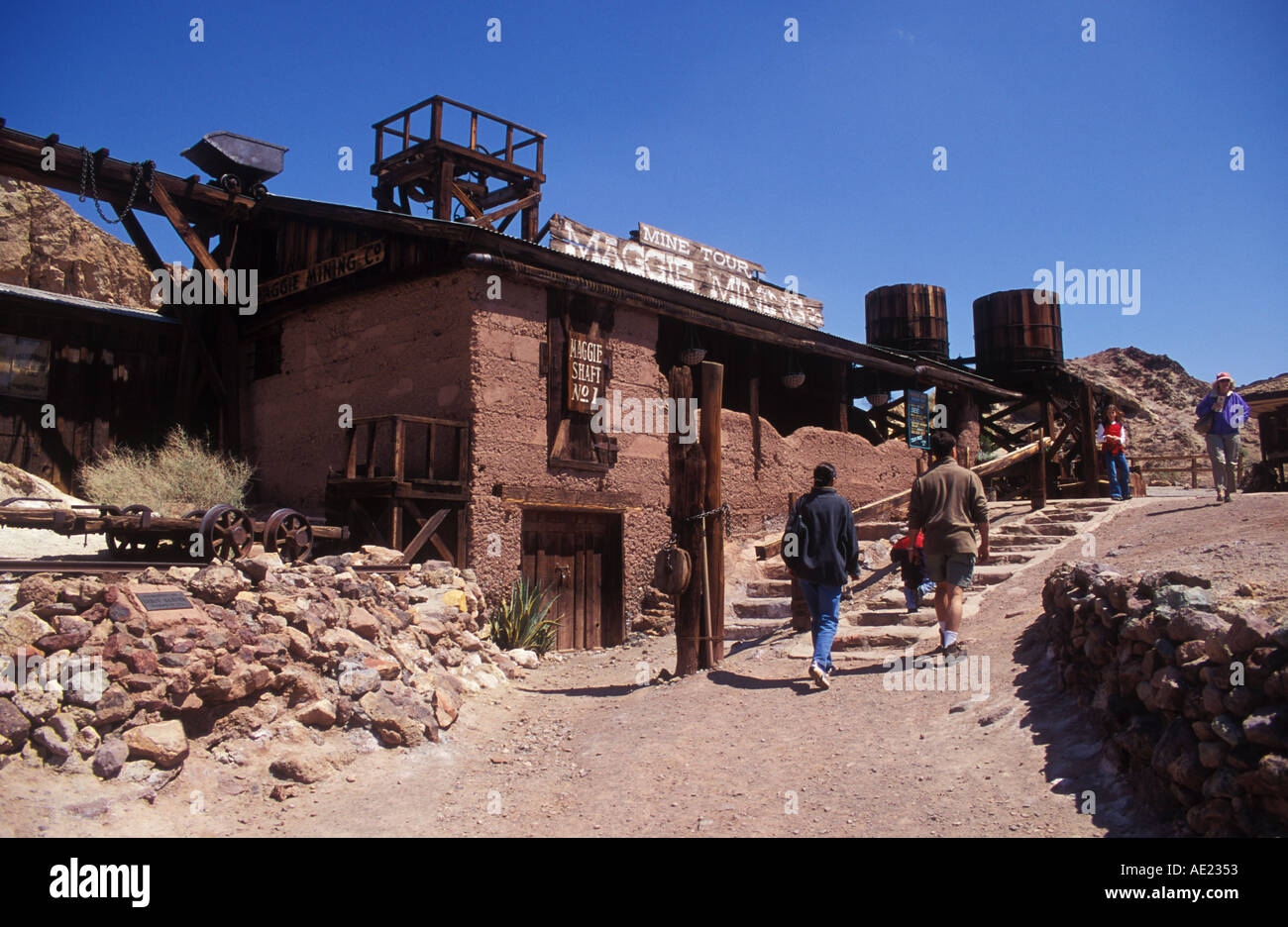 California Calico Ghost Town Maggie Mine Tour attraction Stock Photo ...