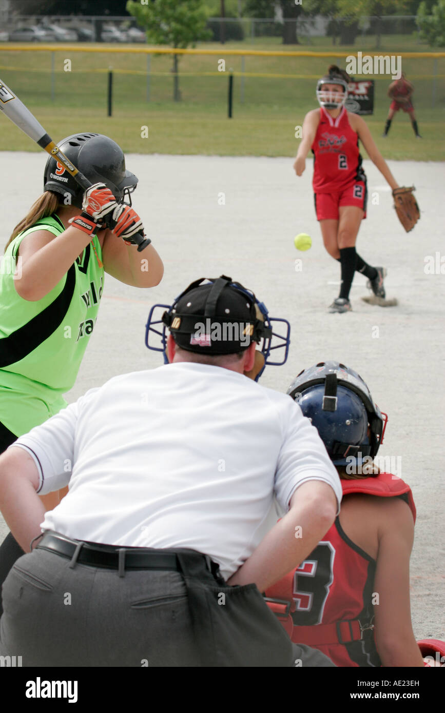 Softball pitcher batter hi-res stock photography and images - Alamy