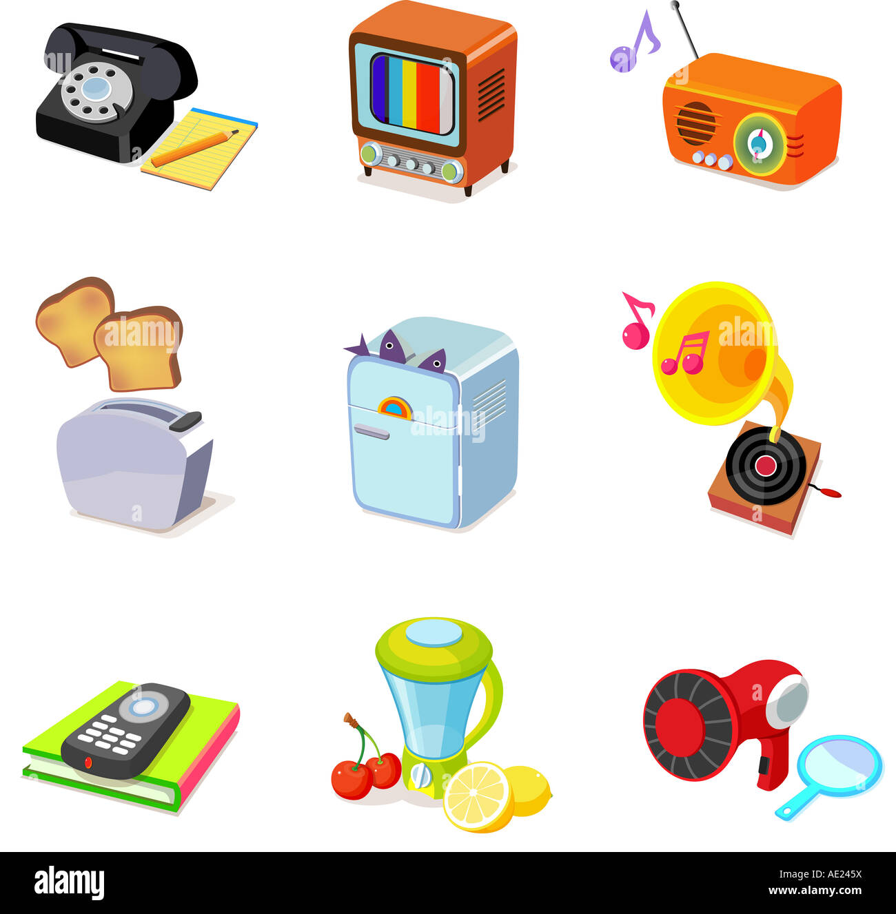Various household objects Stock Photo - Alamy