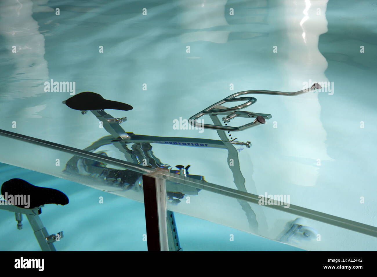 An exercise bicycle in a swimming pool Stock Photo - Alamy