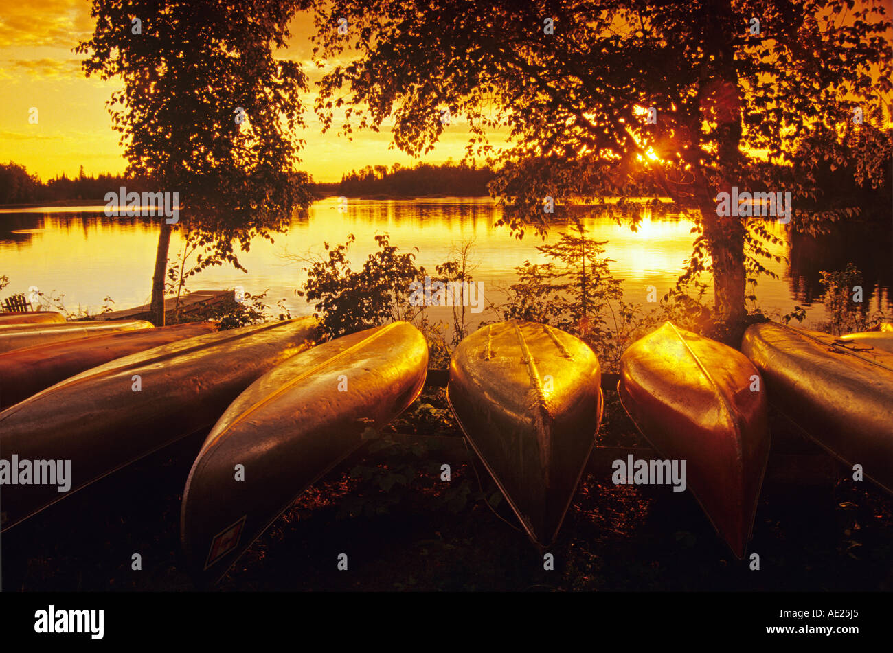 canoes, Pinawa, Manitoba Stock Photo - Alamy
