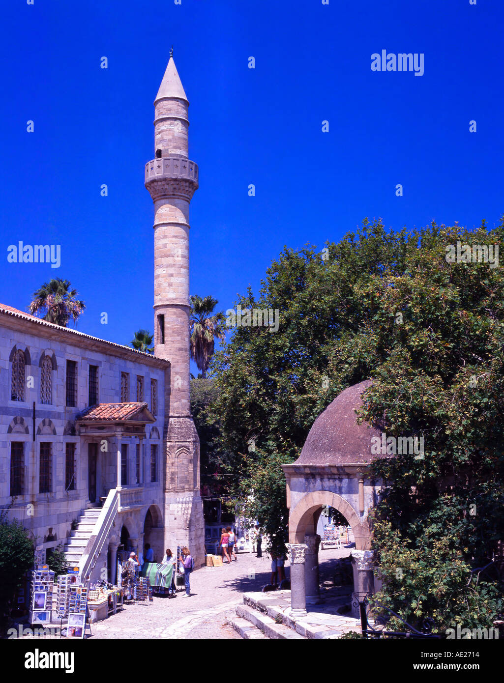 Greece Logia Mosque of Hassan Pasha Ottoman fountain and Hippocrates ...
