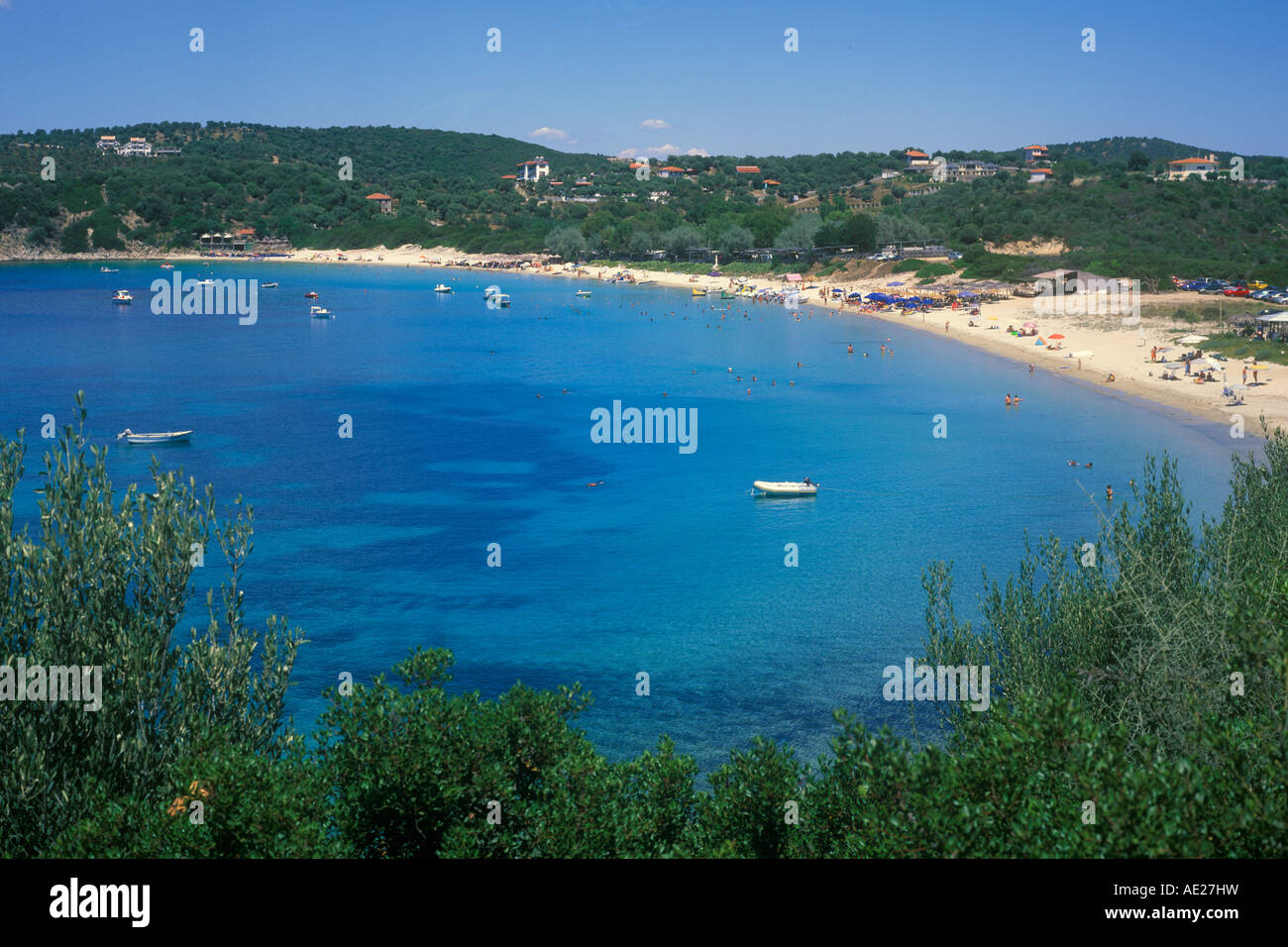 Chalkidice greece beach bay hi-res stock photography and images - Alamy