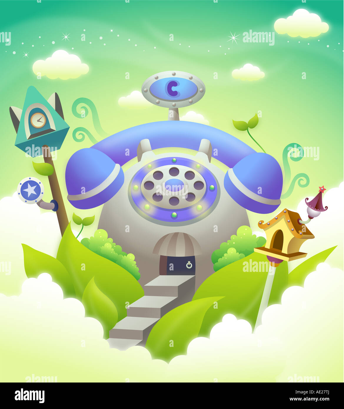 House in a telephone shape Stock Photo - Alamy