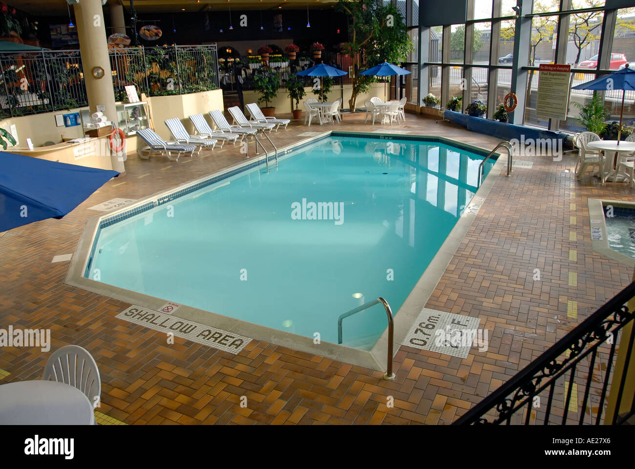 View of an indoor empty swimming pool Stock Photo - Alamy