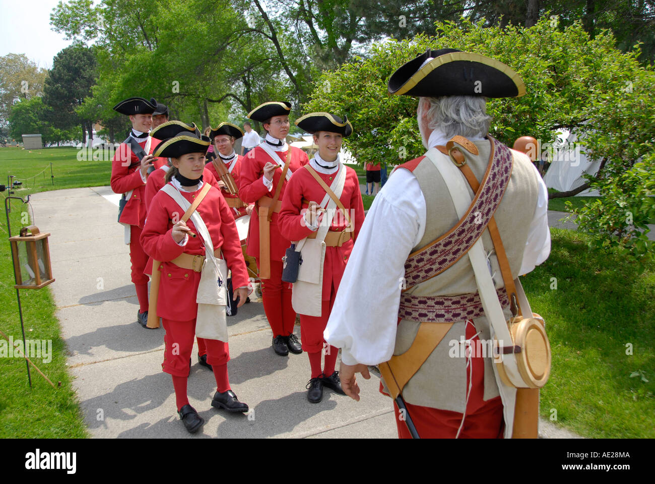 Circa 1700 reenactment of the Colonial period lifestyle Stock Photo - Alamy