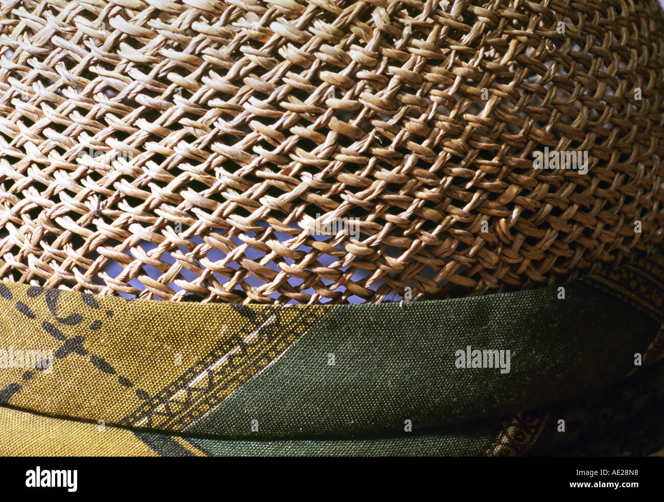 Straw hat detail Stock Photo - Alamy