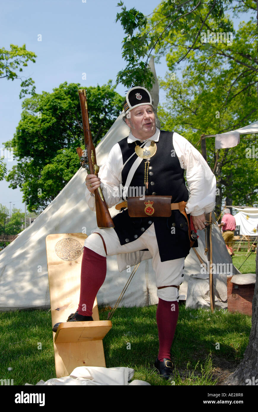 Circa 1700 reenactment of the Colonial period lifestyle Stock Photo - Alamy