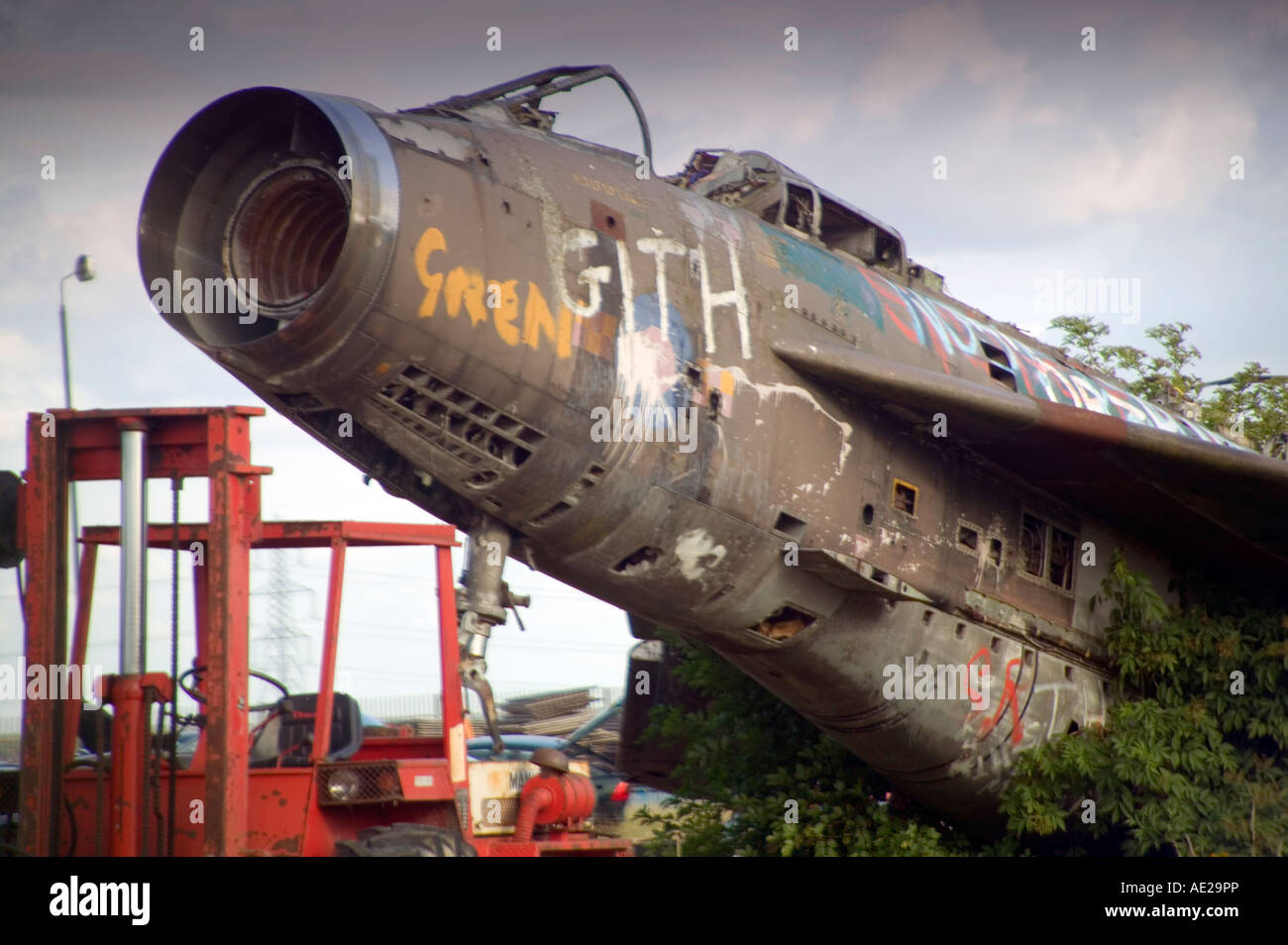 RAF Fighter Aircraft Lightning Abandoned Graffitied Balderton ...