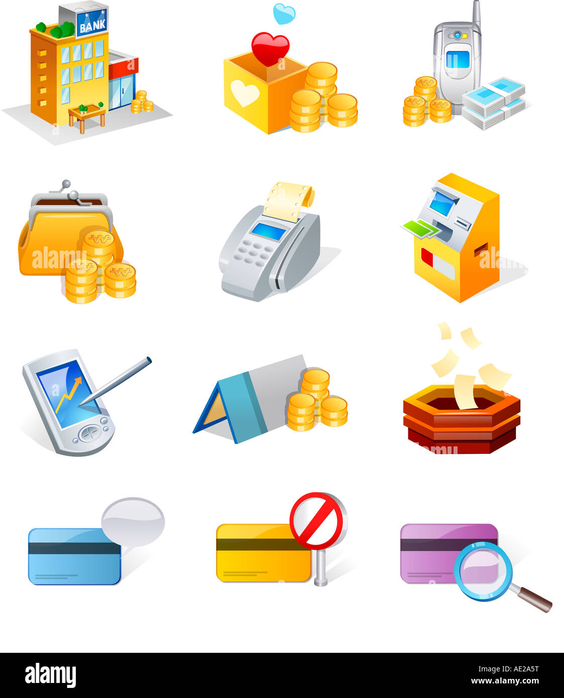 Various financial items Stock Photo - Alamy