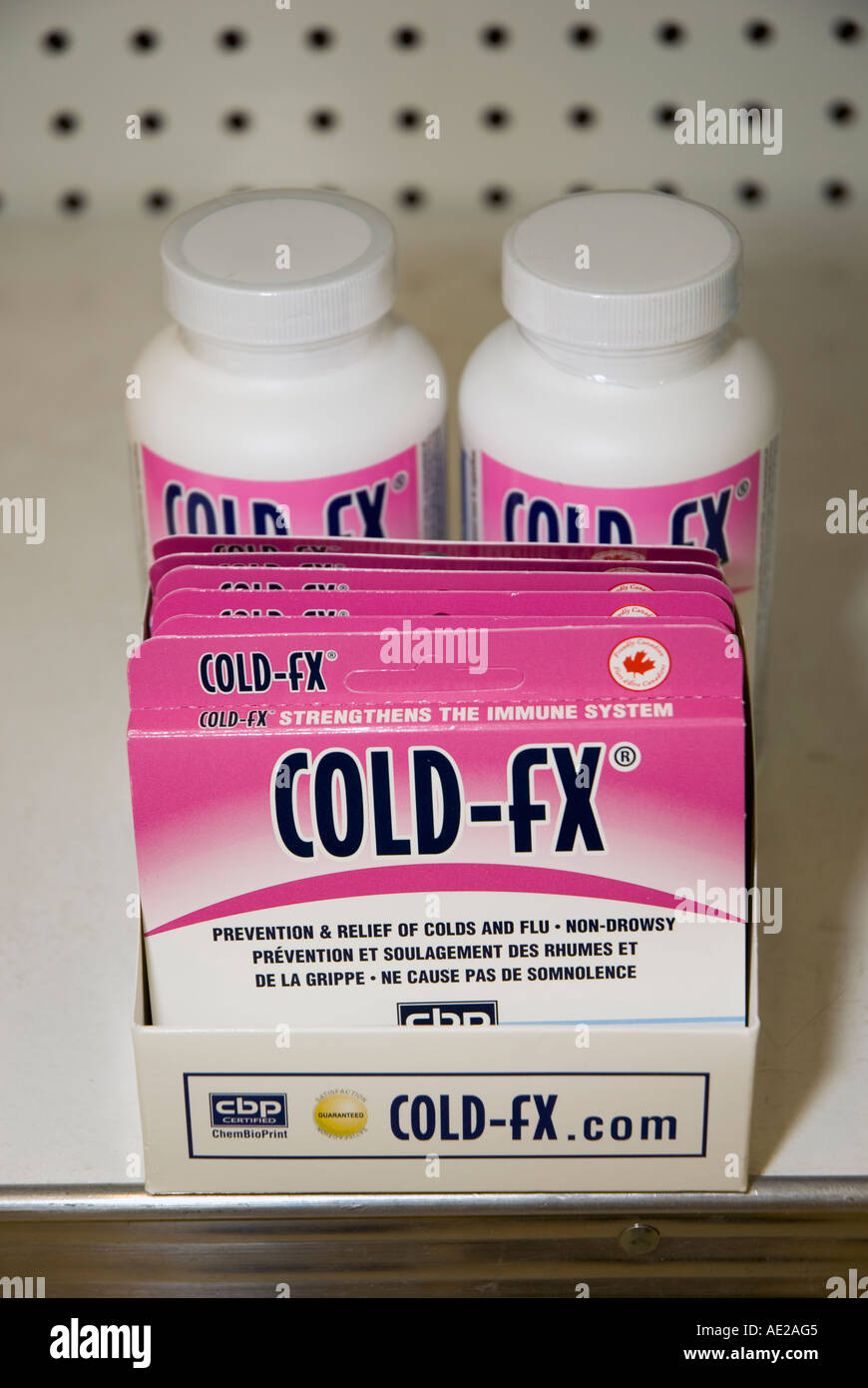 Cold FX over the counter cold prevention medicine Stock Photo - Alamy