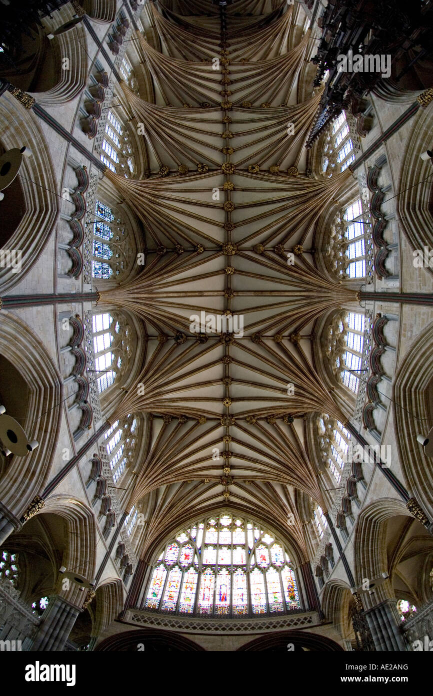 Exeter Cathedral Interior Stock Photo - Alamy
