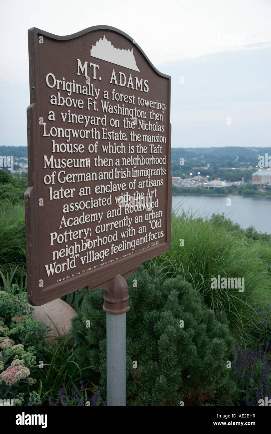 Mount adams historic neighborhood sign hi-res stock photography and ...