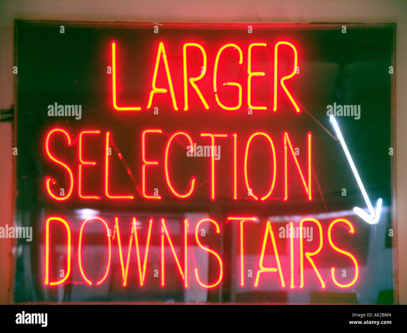 Neon arrow down hi-res stock photography and images - Alamy