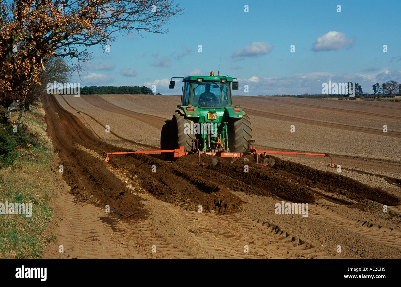 Tractor ploughing field Butley Suffolk England Stock Photo - Alamy