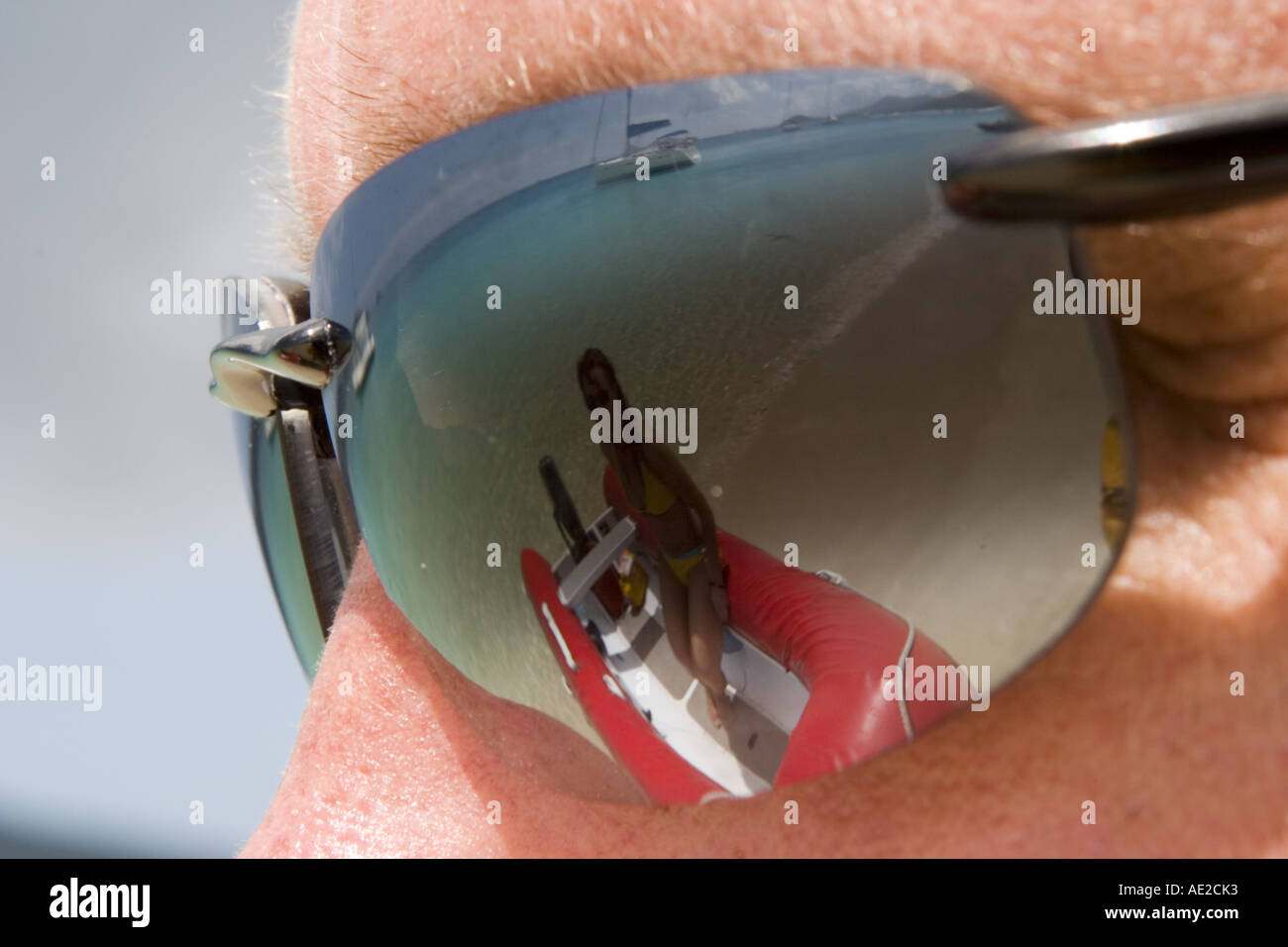 Closeup reflection in sunglasses Stock Photo - Alamy