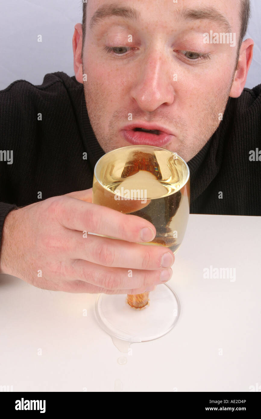 Full glass of white Stock Photo - Alamy