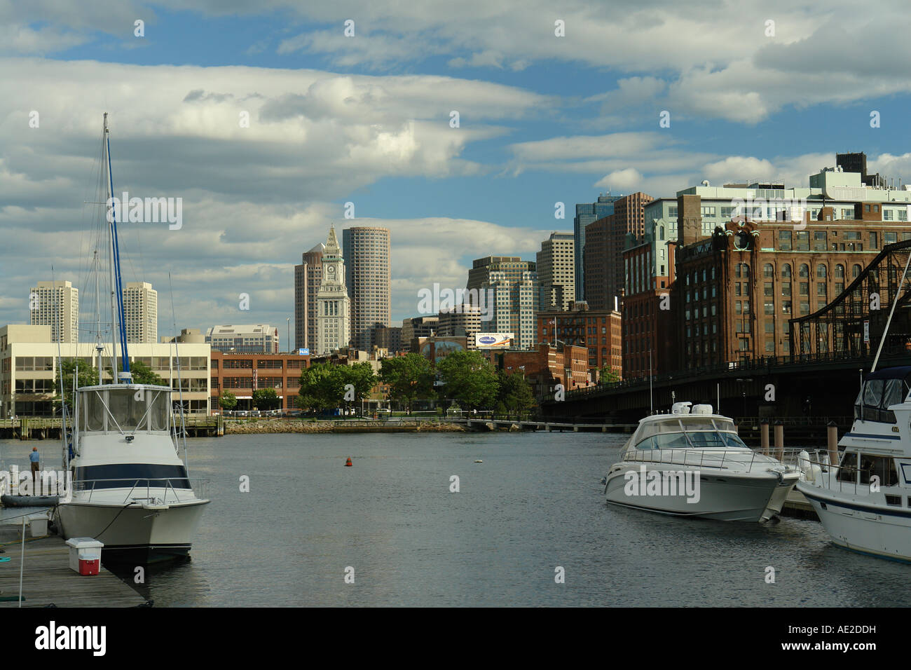 AJD58992, Boston, MA, Massachusetts, Downtown, skyline, Fort Point ...